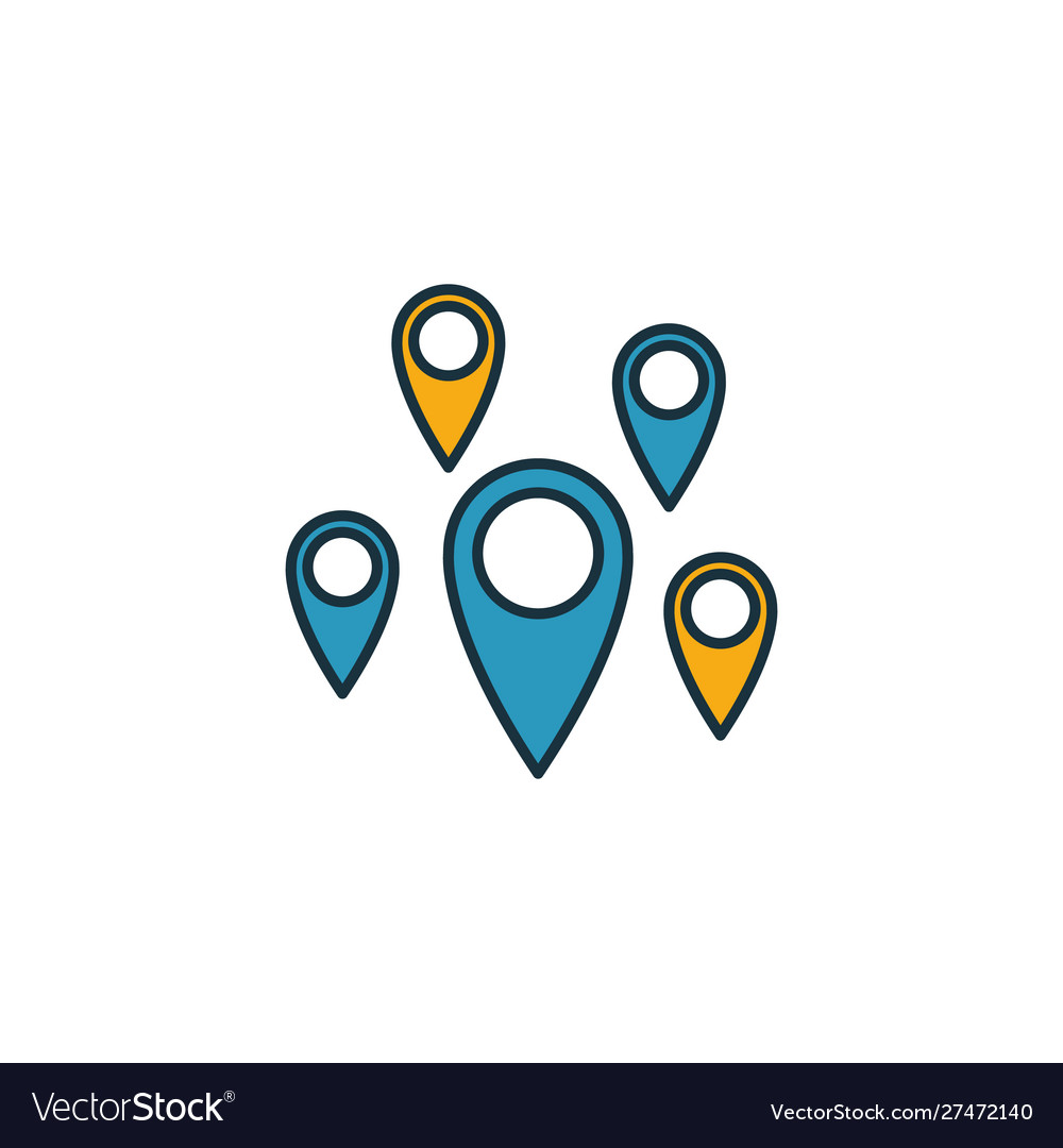 Communities icon set four elements in different Vector Image