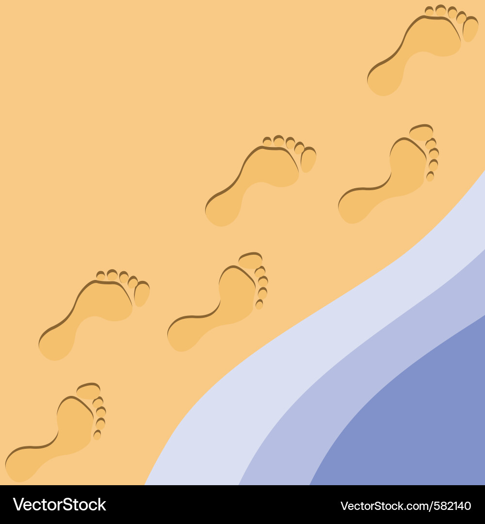 Footprints Royalty Free Vector Image Vectorstock