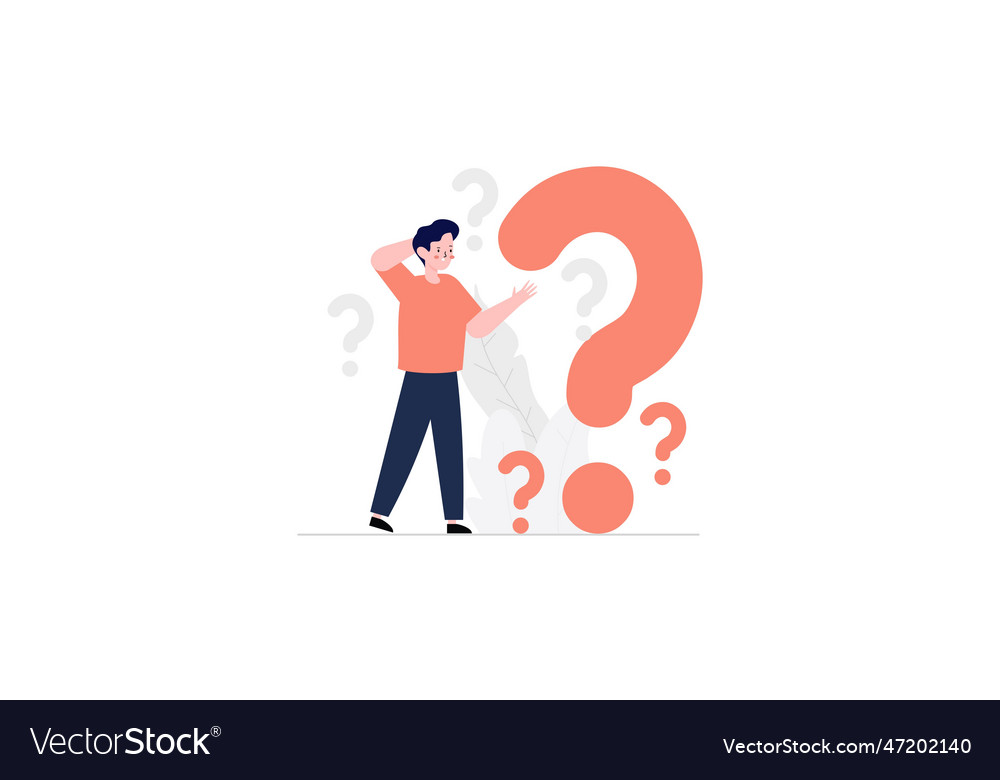 Frequently asked questions concept Royalty Free Vector Image