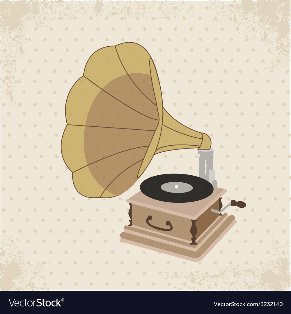 Gramophone Royalty Free Vector Image - VectorStock Gramophone Royalty Free Vector Image - VectorStock