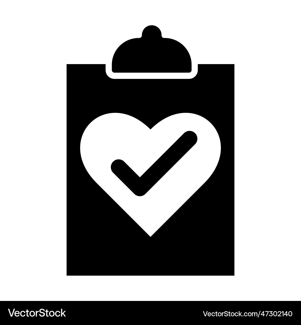 Health check glyph icon for personal Royalty Free Vector