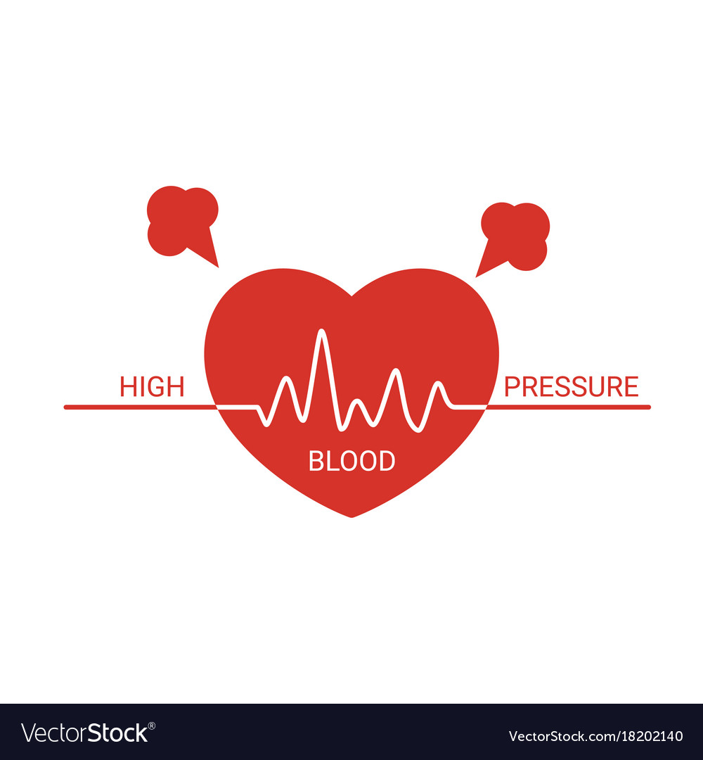 High Blood Pressure Icon Blood Pressure Icon Vector Image