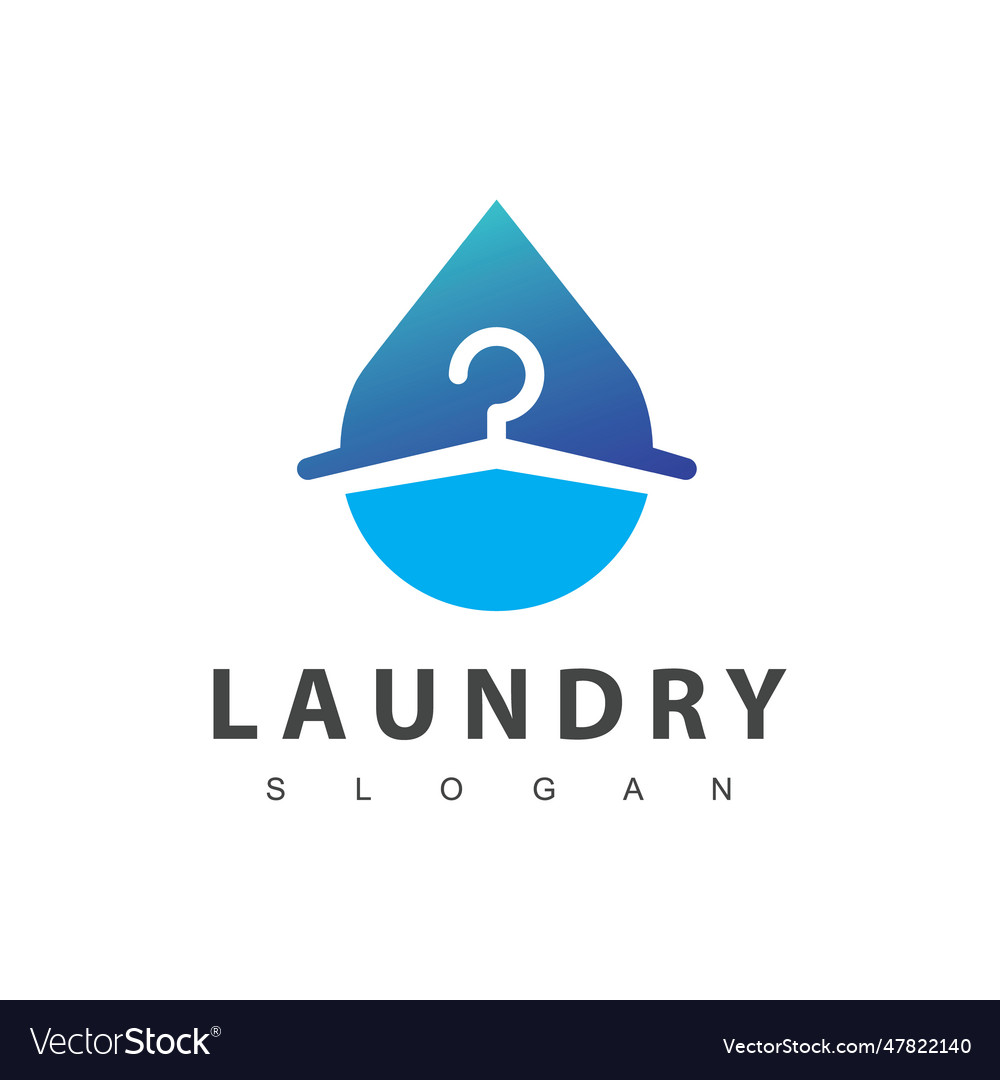 Laundry logo template simple logo Royalty Free Vector Image