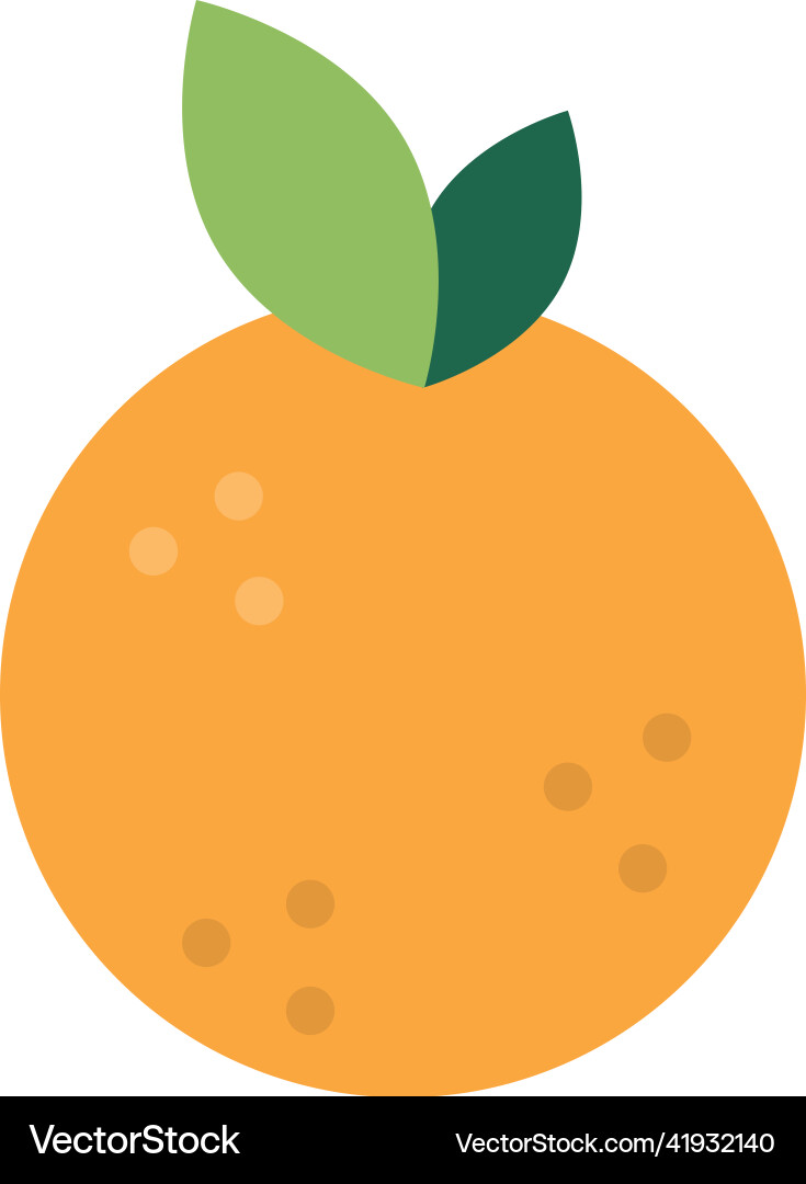 Orange icon ripe fresh fruit citrus symbol Vector Image