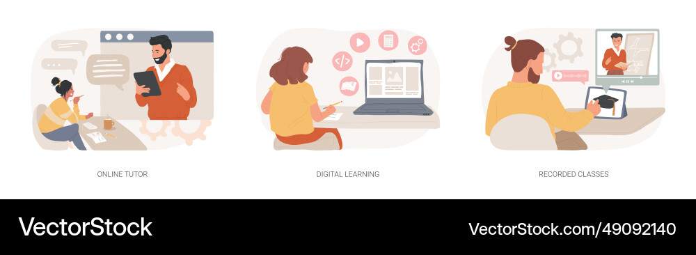 Personal learning isolated concept Royalty Free Vector Image