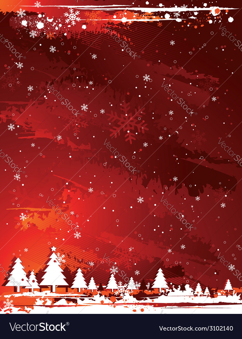 Red grunge christmas background Royalty Free Vector Image