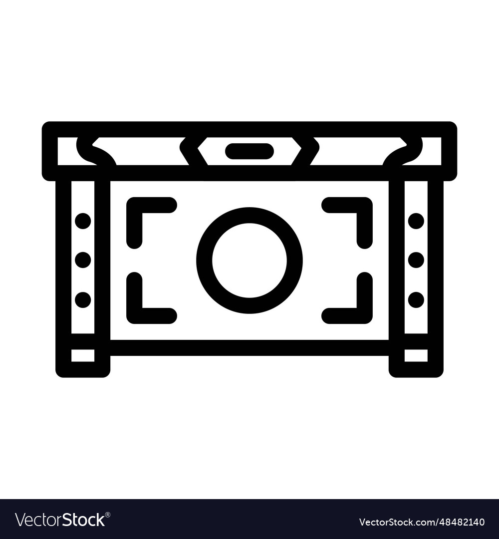Saisen monetary offering shintoism line icon Vector Image