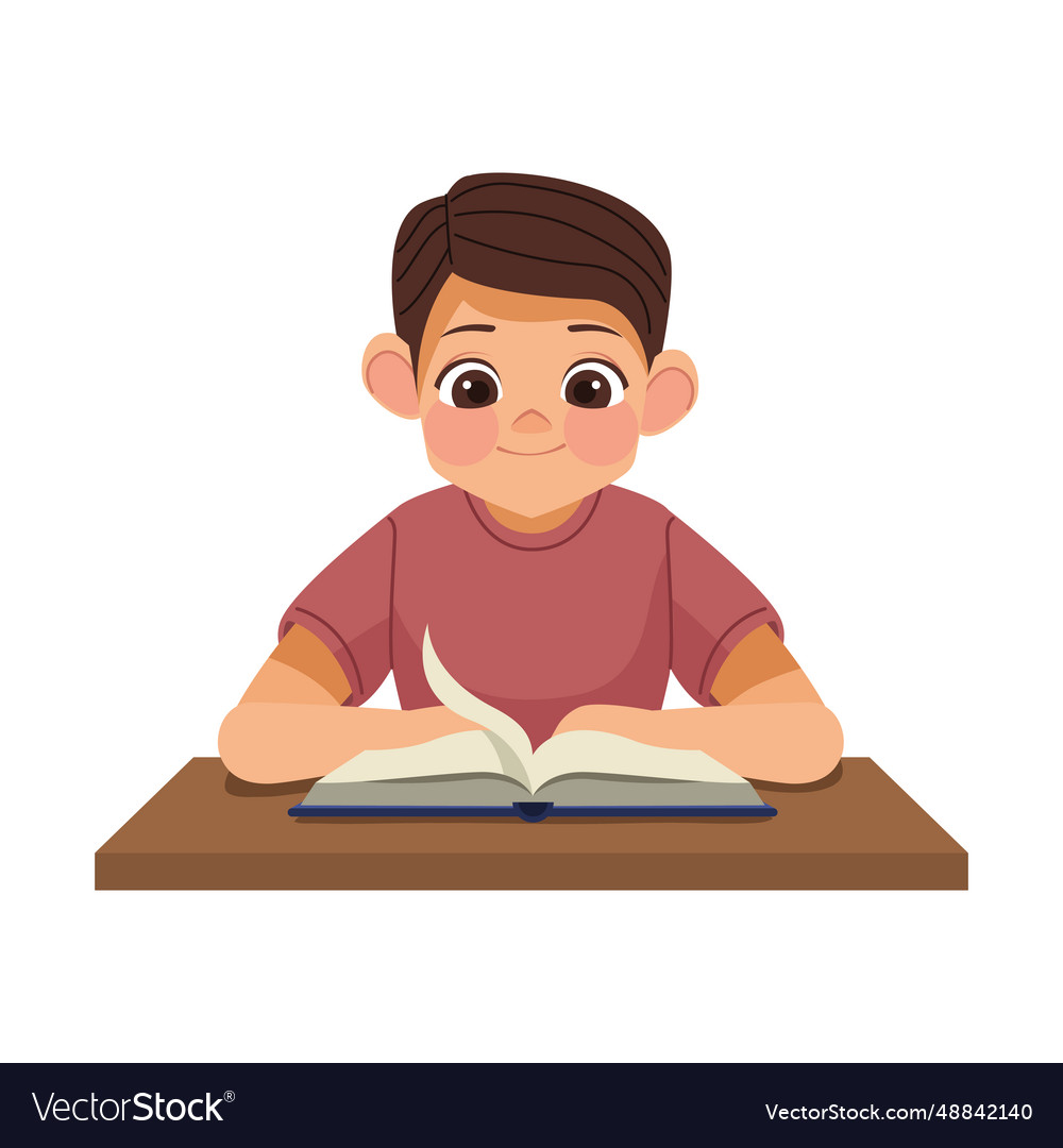 Studying man with a textbook Royalty Free Vector Image Studying man with a textbook Royalty Free Vector Image