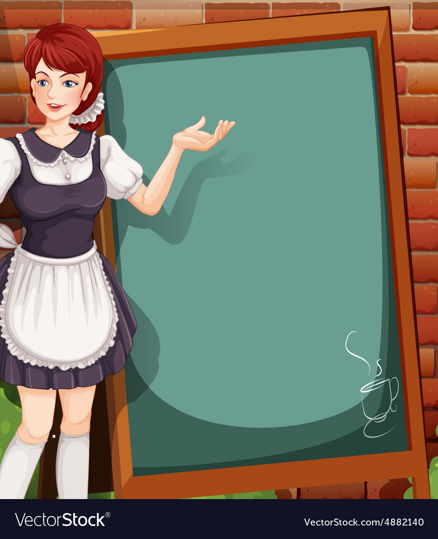 Waitress Royalty Free Vector Image - VectorStock