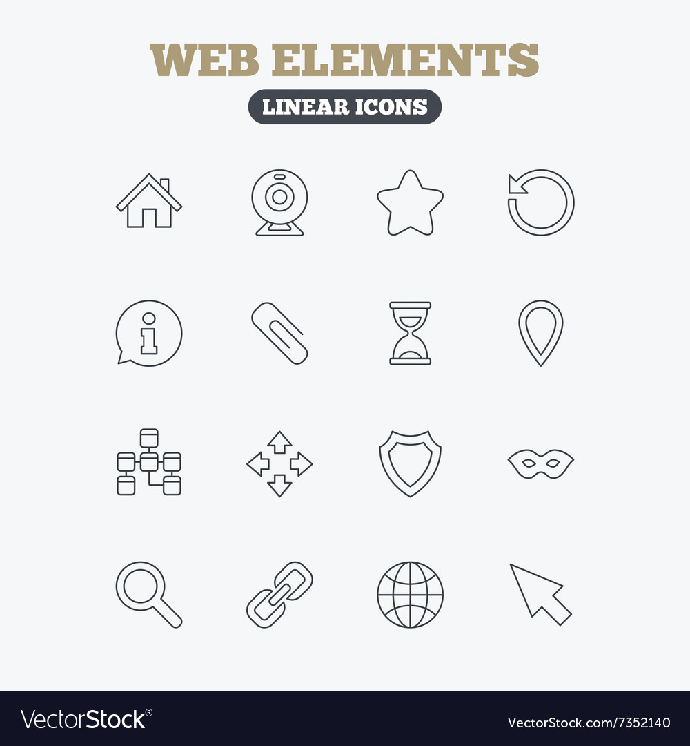 Web elements icons video and speech bubble Vector Image