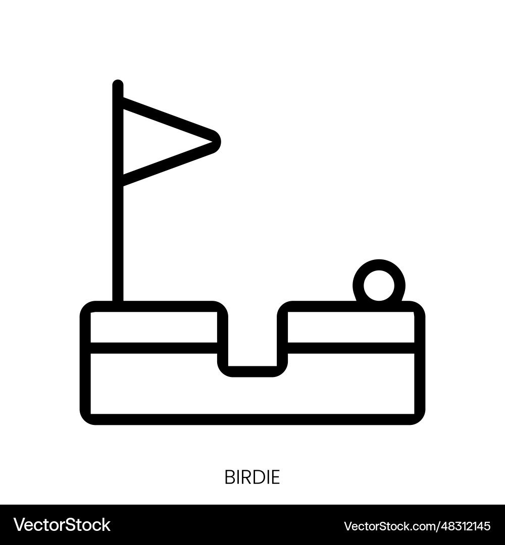 Birdie icon line art style design isolated on Vector Image