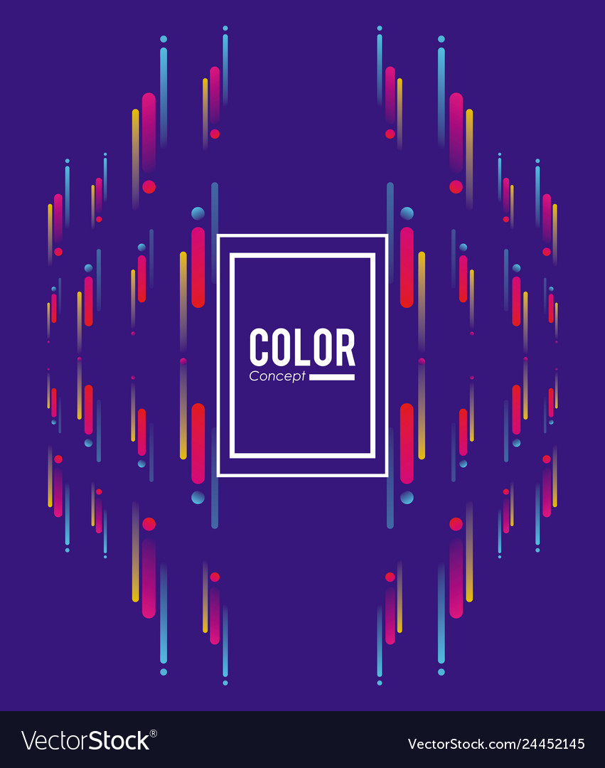 Color concept background frame Royalty Free Vector Image