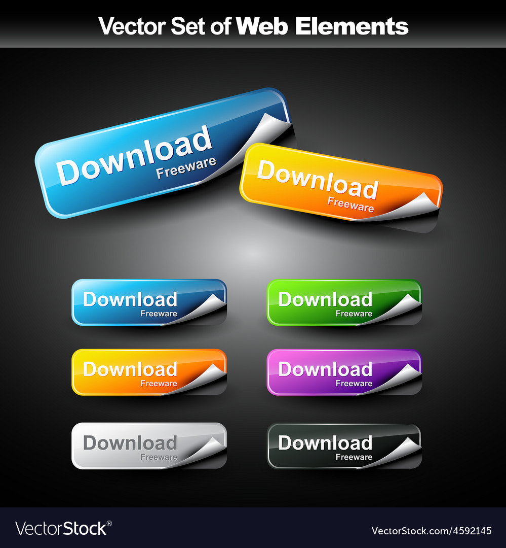 Colorful web buttons Royalty Free Vector Image