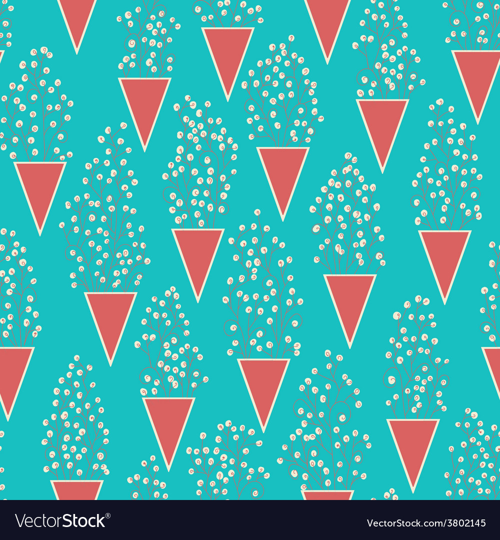 Cute seamless pattern with many small twigs Vector Image