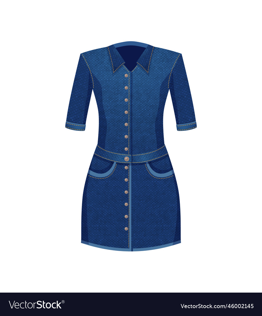 Female denim apparel composition Royalty Free Vector Image