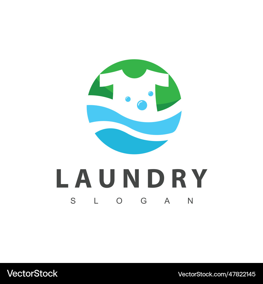Laundry logo template simple logo Royalty Free Vector Image
