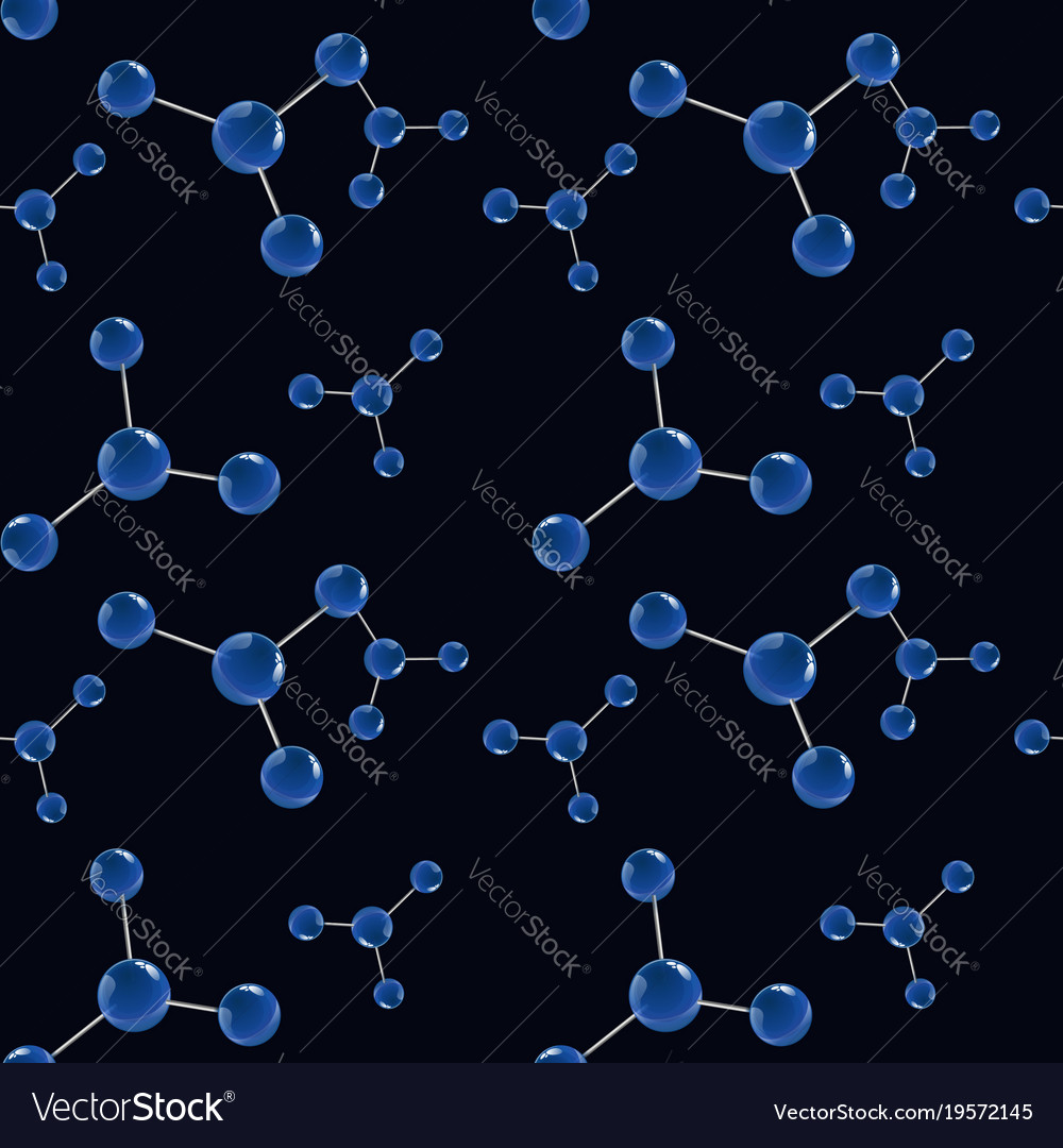 Molecular model seamless pattern Royalty Free Vector Image