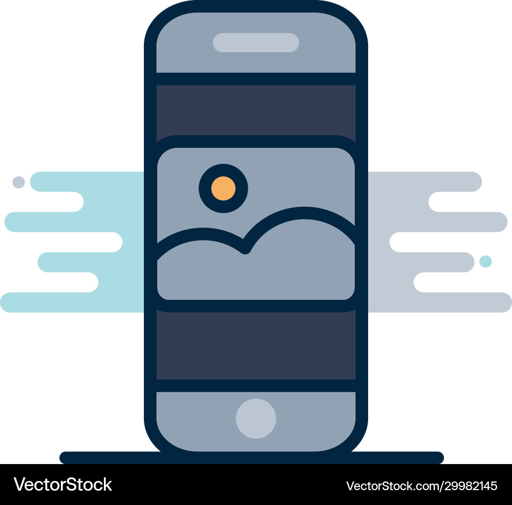 Pictures strip line fill block style icon Vector Image