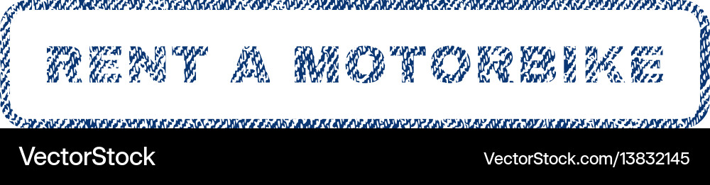 Rent a motorbike textile stamp Royalty Free Vector Image