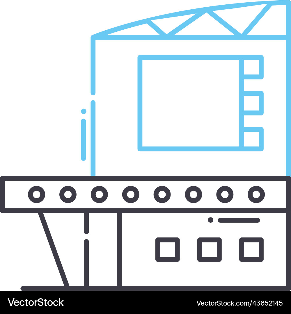 Residential line icon outline symbol Royalty Free Vector