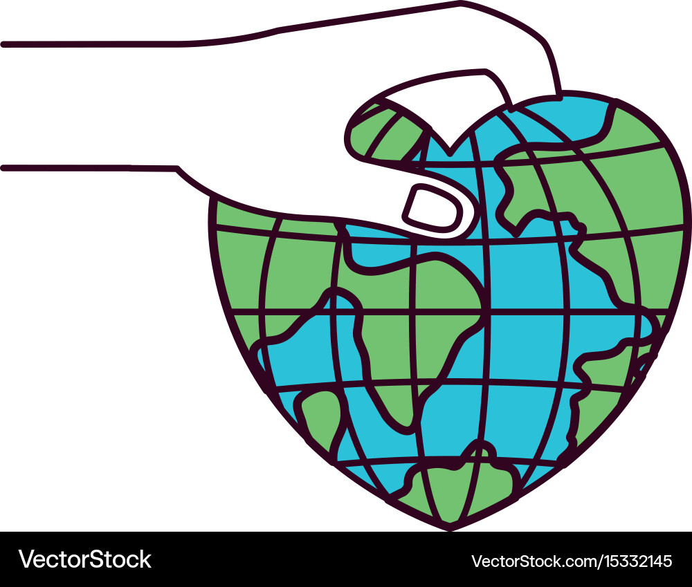 Silhouette color sections side view of hand Vector Image