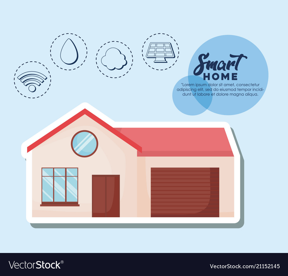 Smart home design Royalty Free Vector Image - VectorStock