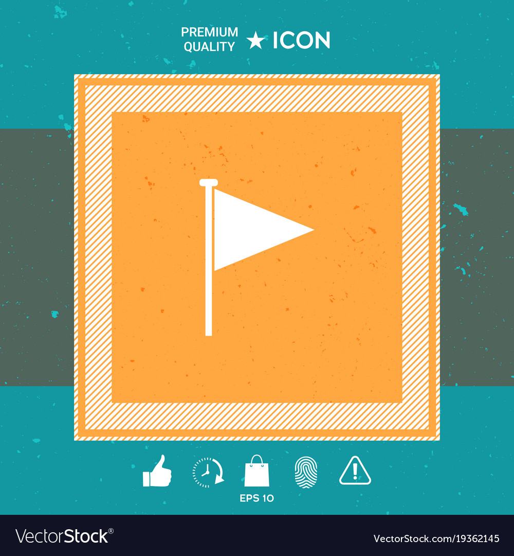 Triangle flag icon Royalty Free Vector Image - VectorStock