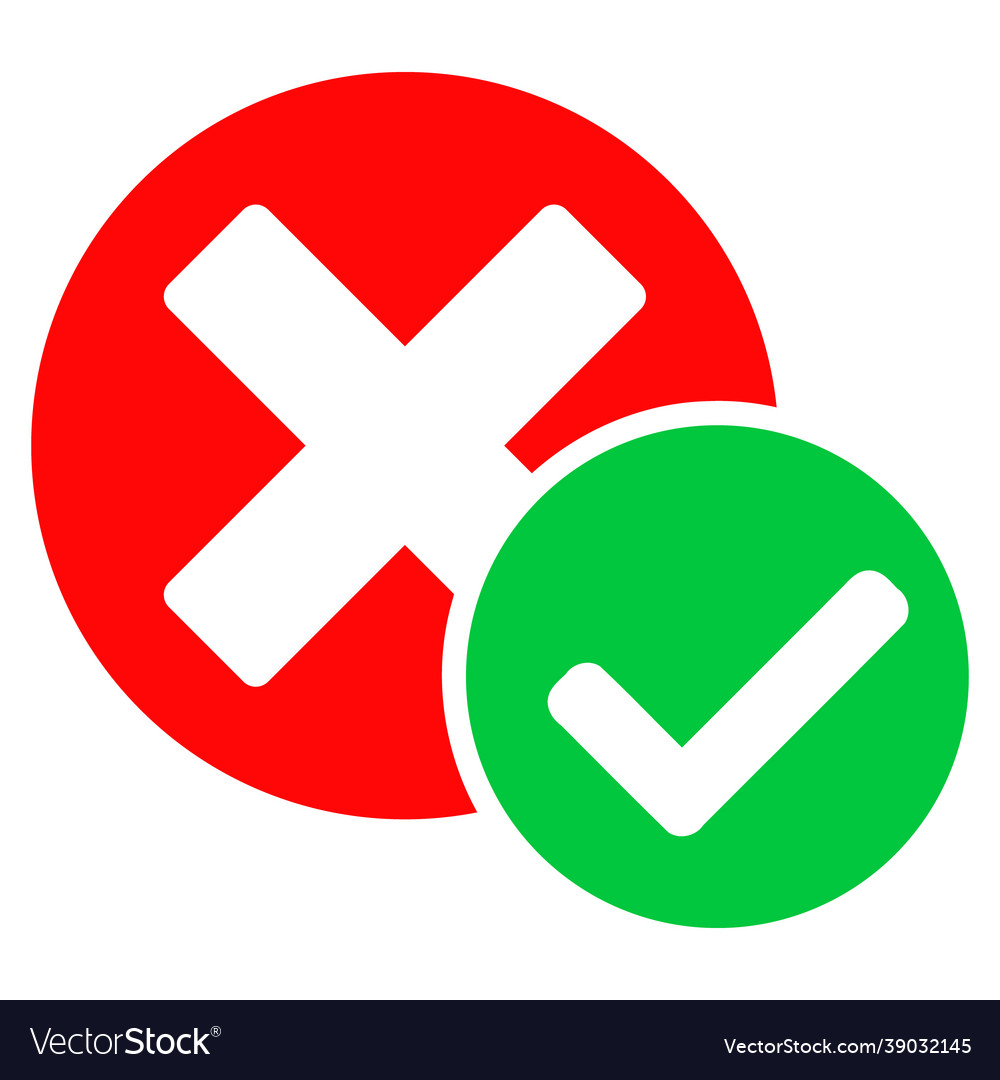 True negative flat icon image Royalty Free Vector Image