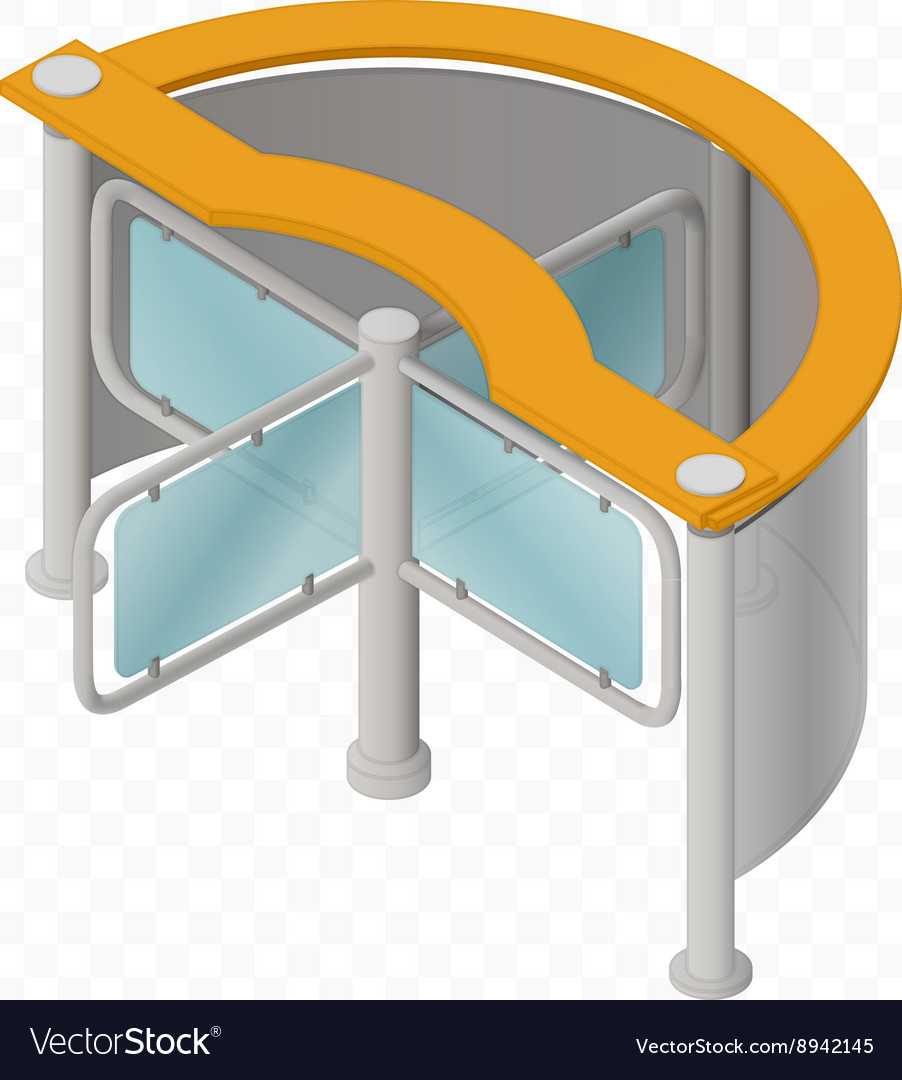 Turnstile isometric perspective view Royalty Free Vector
