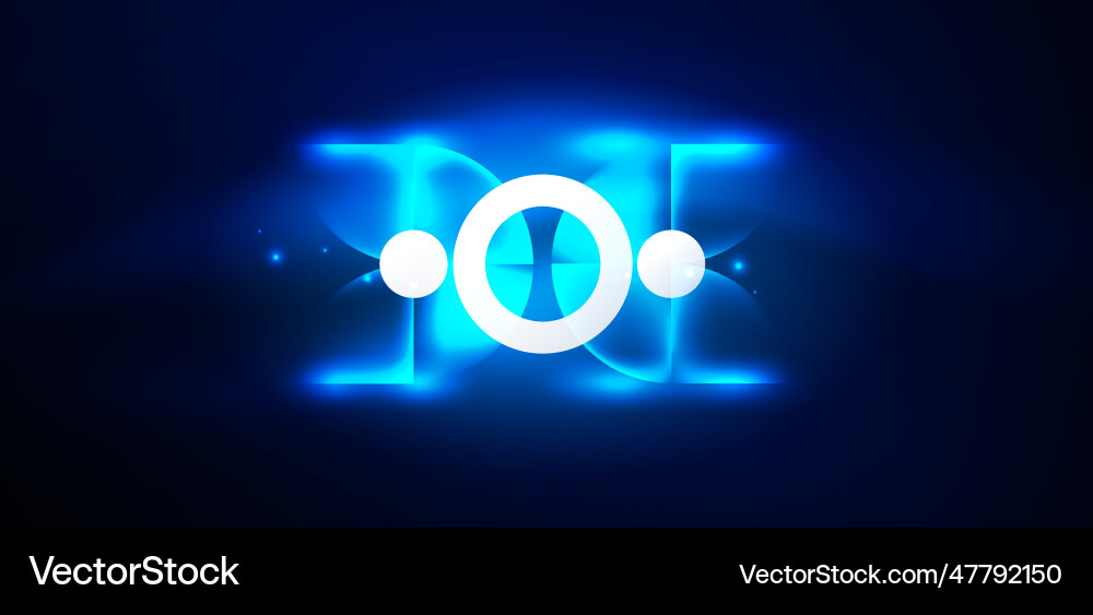 Abstract background blue shiny glowing neon color Vector Image
