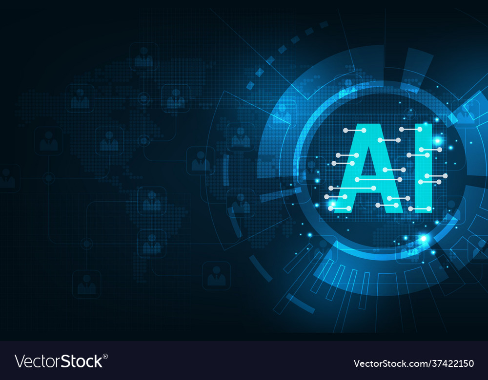 Ai intelligent operating system interface Vector Image