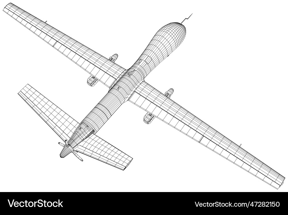 Aircraft predator military drone the layers Vector Image