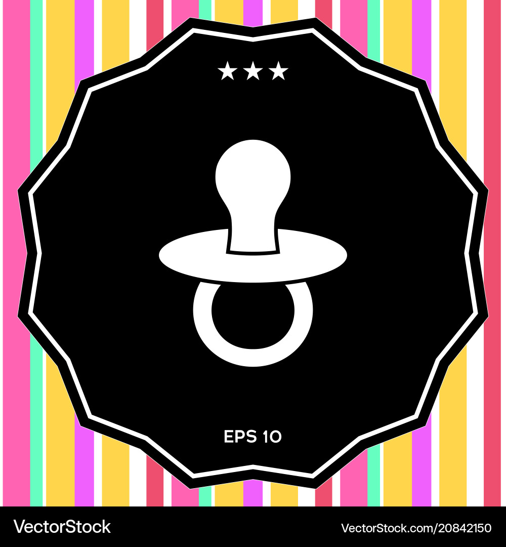 Baby pacifier - icon Royalty Free Vector Image