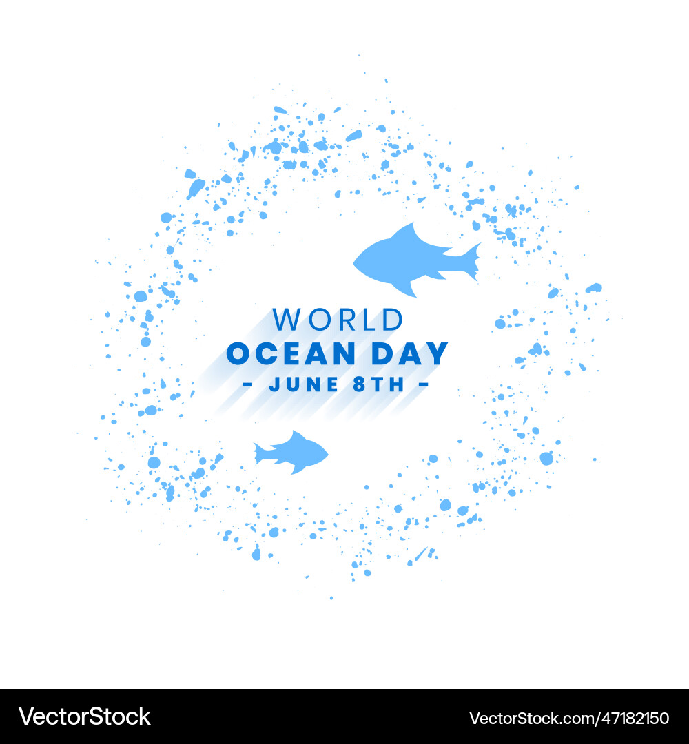 Beautiful 8th june world ocean day event Vector Image