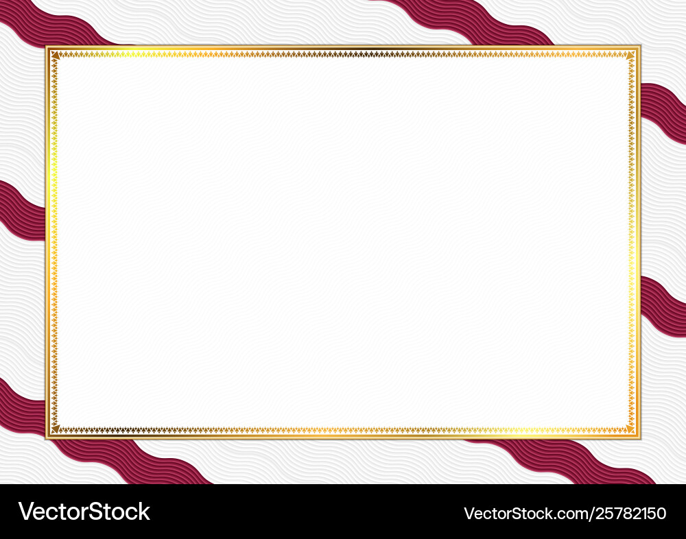 Border made with qatar national colors Royalty Free Vector