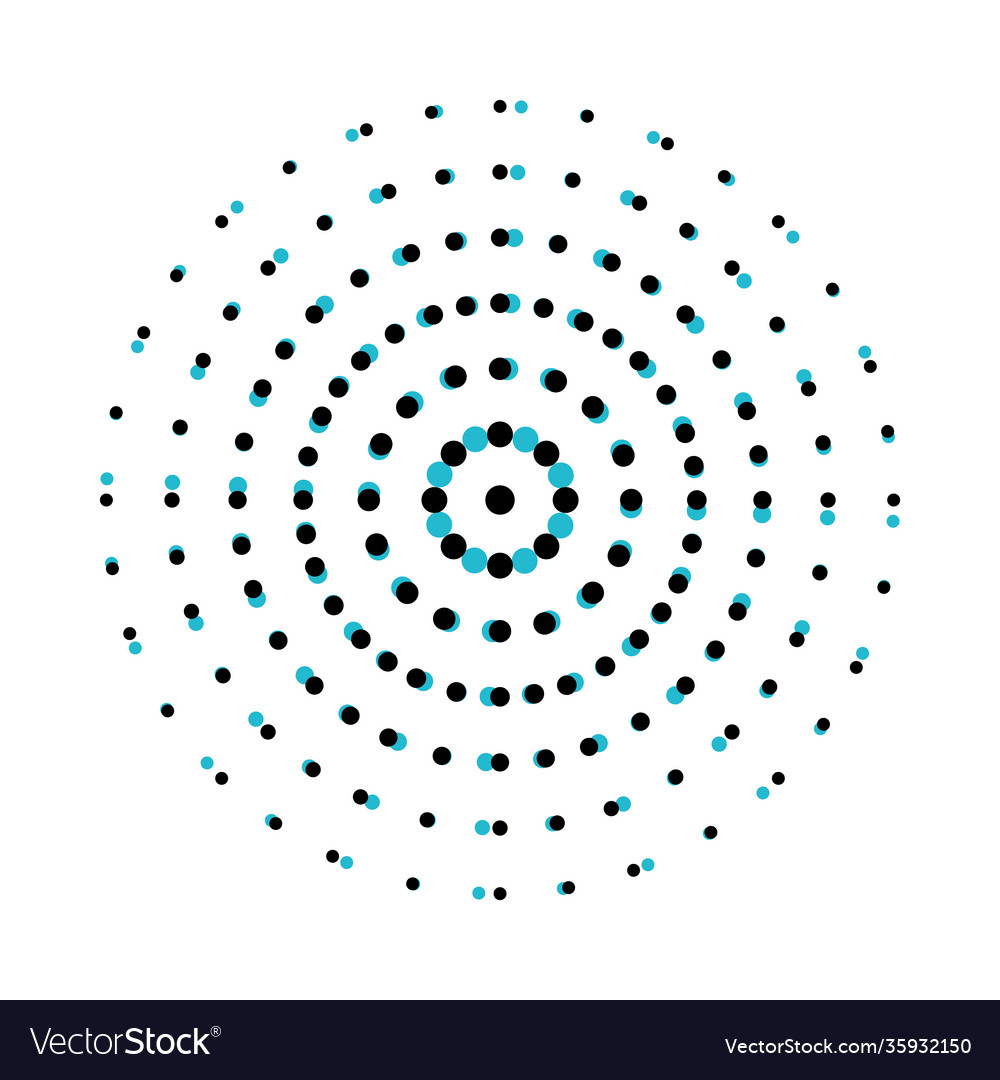 Circular dotted frame circle decorative dots Vector Image