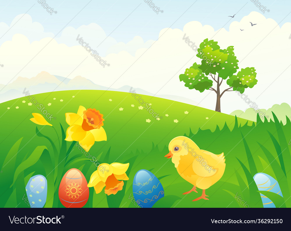 Easter chick Royalty Free Vector Image - VectorStock