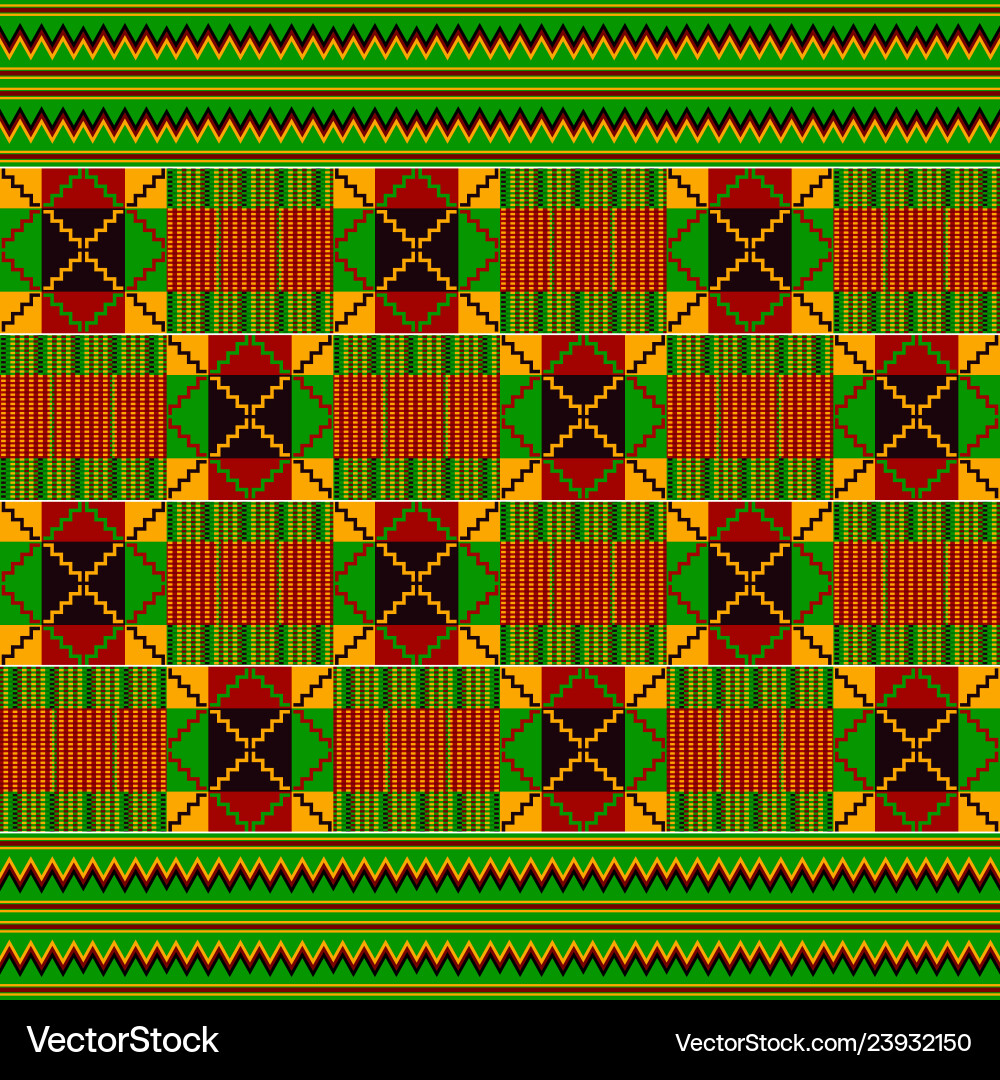 Ethnic seamless pattern kente cloth tribal print Vector Image