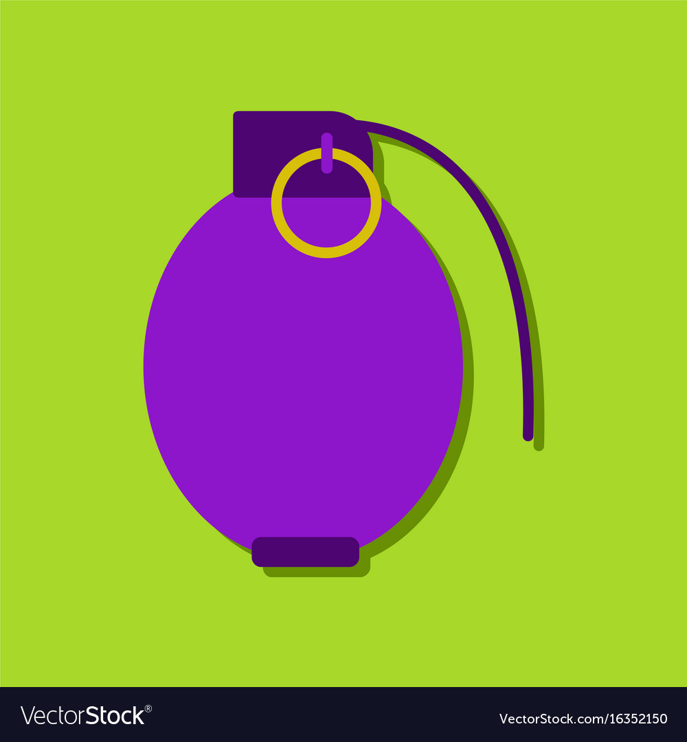 Flat icon design collection military hand grenade Vector Image