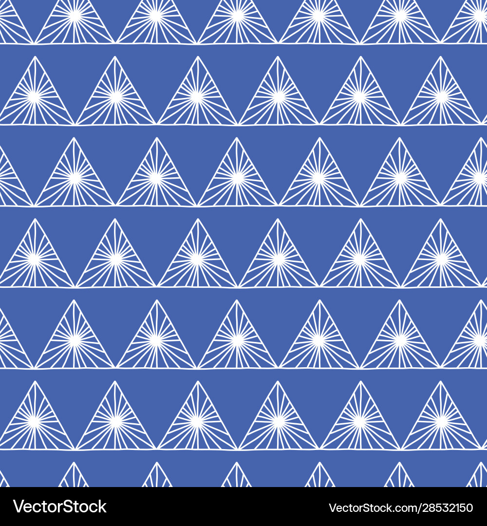 Geometric seamless pattern in tribal style in blue