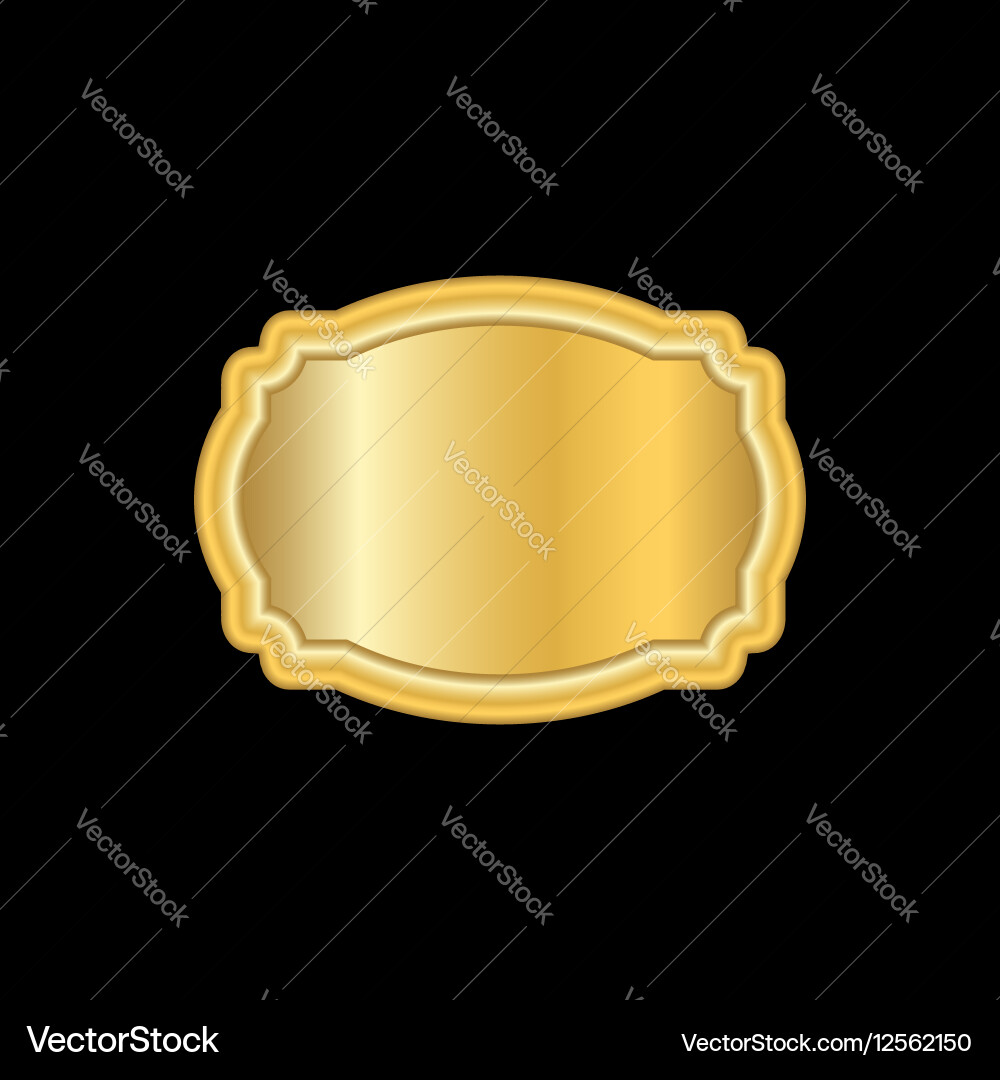 Gold frame beautiful simple golden design white Vector Image