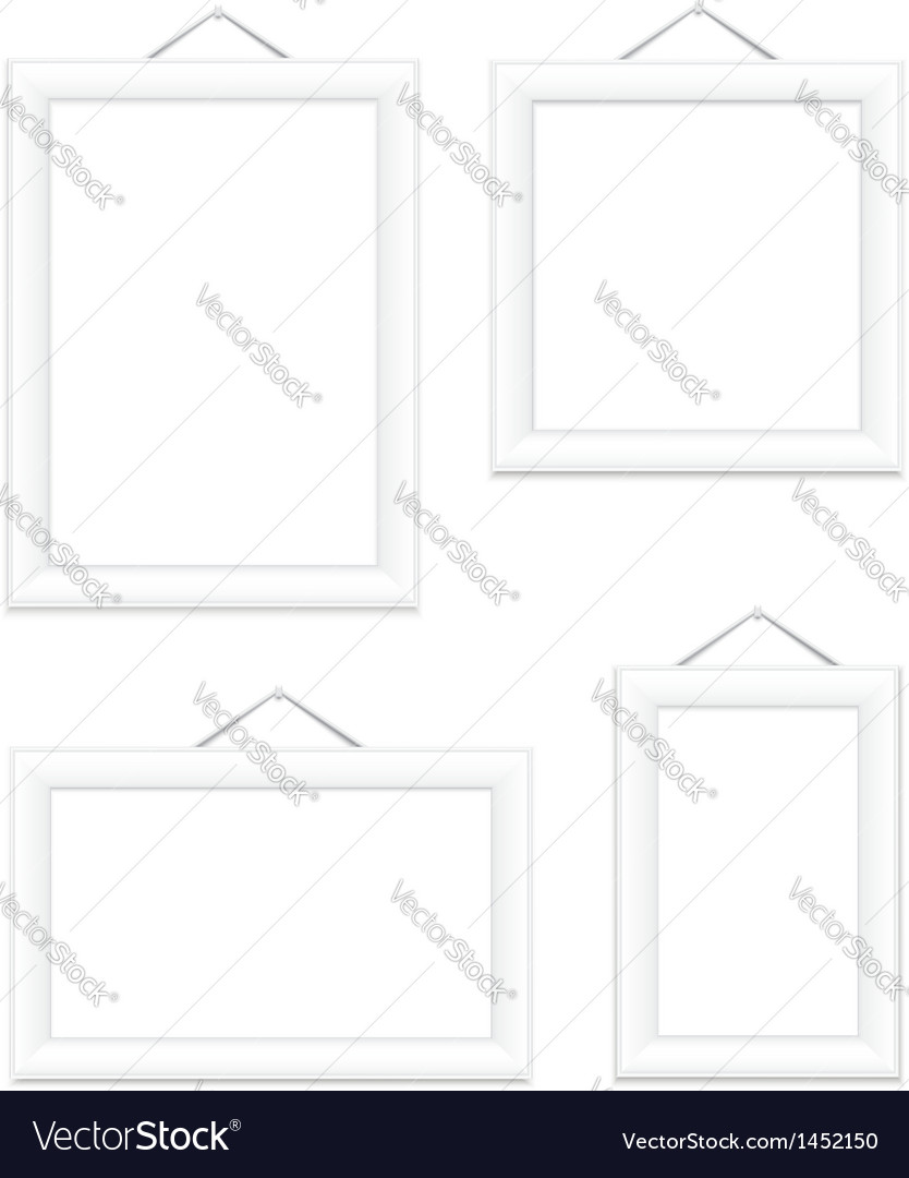 Photo frames white Royalty Free Vector Image - VectorStock