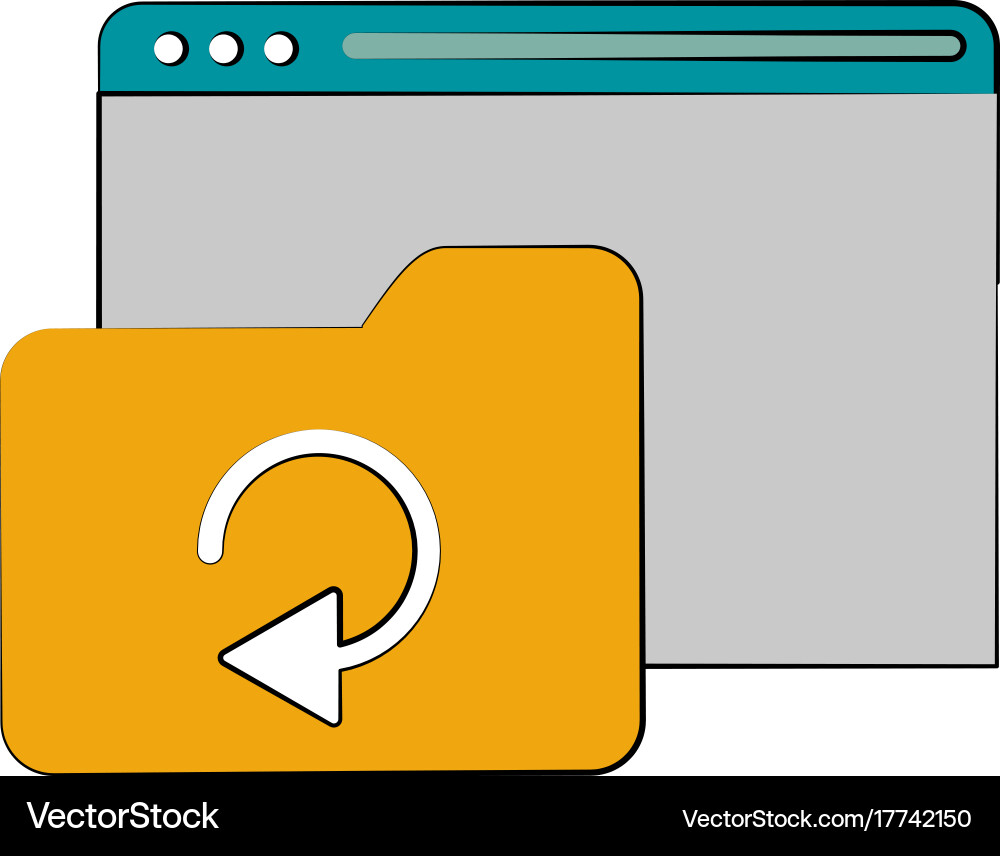 Tab webpage or website with file folder icon image