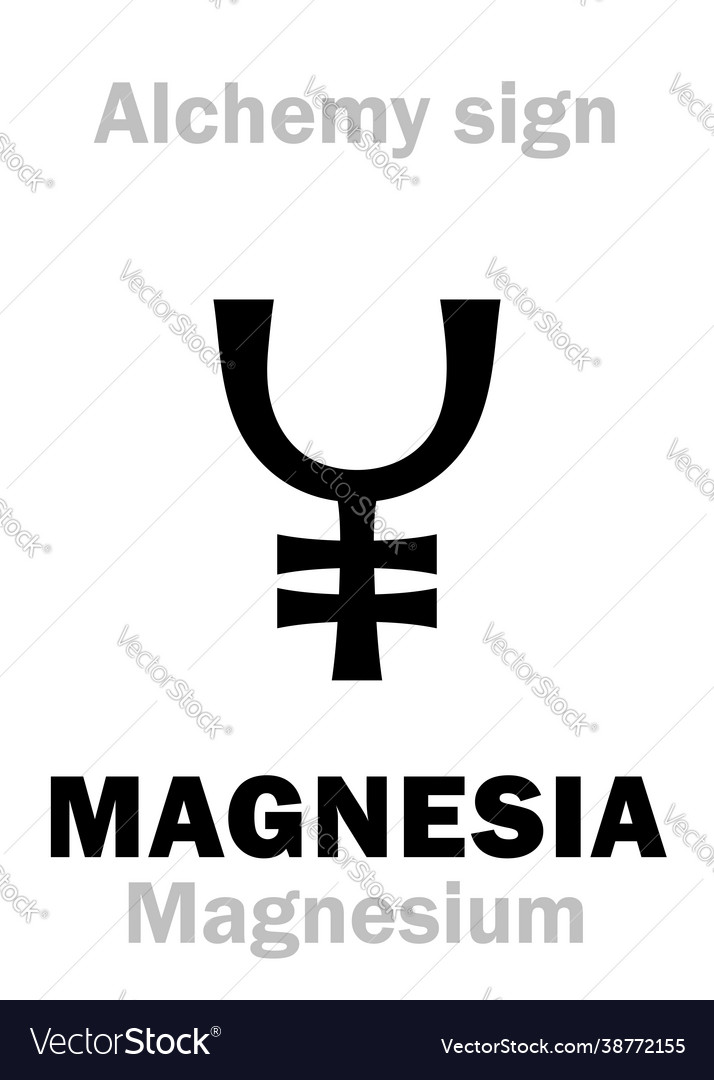 Alchemy magnesia Royalty Free Vector Image - VectorStock
