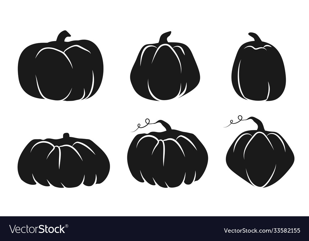 Autumn pumpkin glyph icon halloween Royalty Free Vector