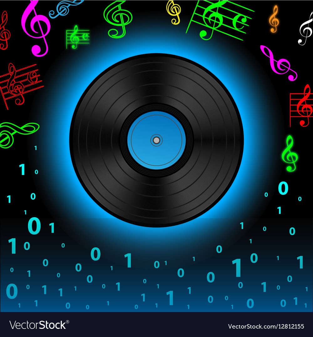 Digital record Royalty Free Vector Image - VectorStock