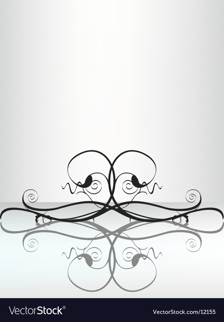 Floral reflection Royalty Free Vector Image - VectorStock