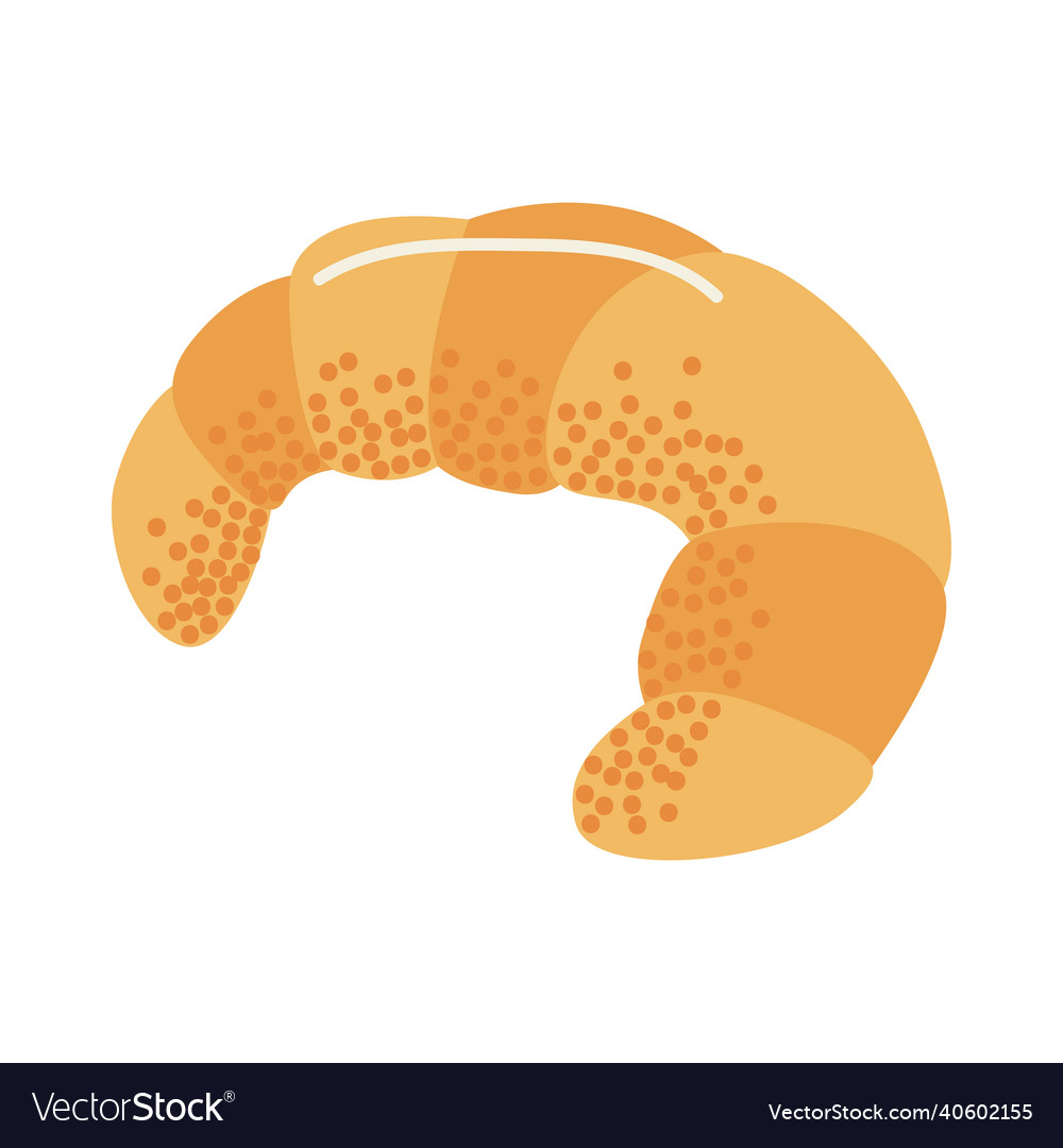 Fresh croissant bread Royalty Free Vector Image