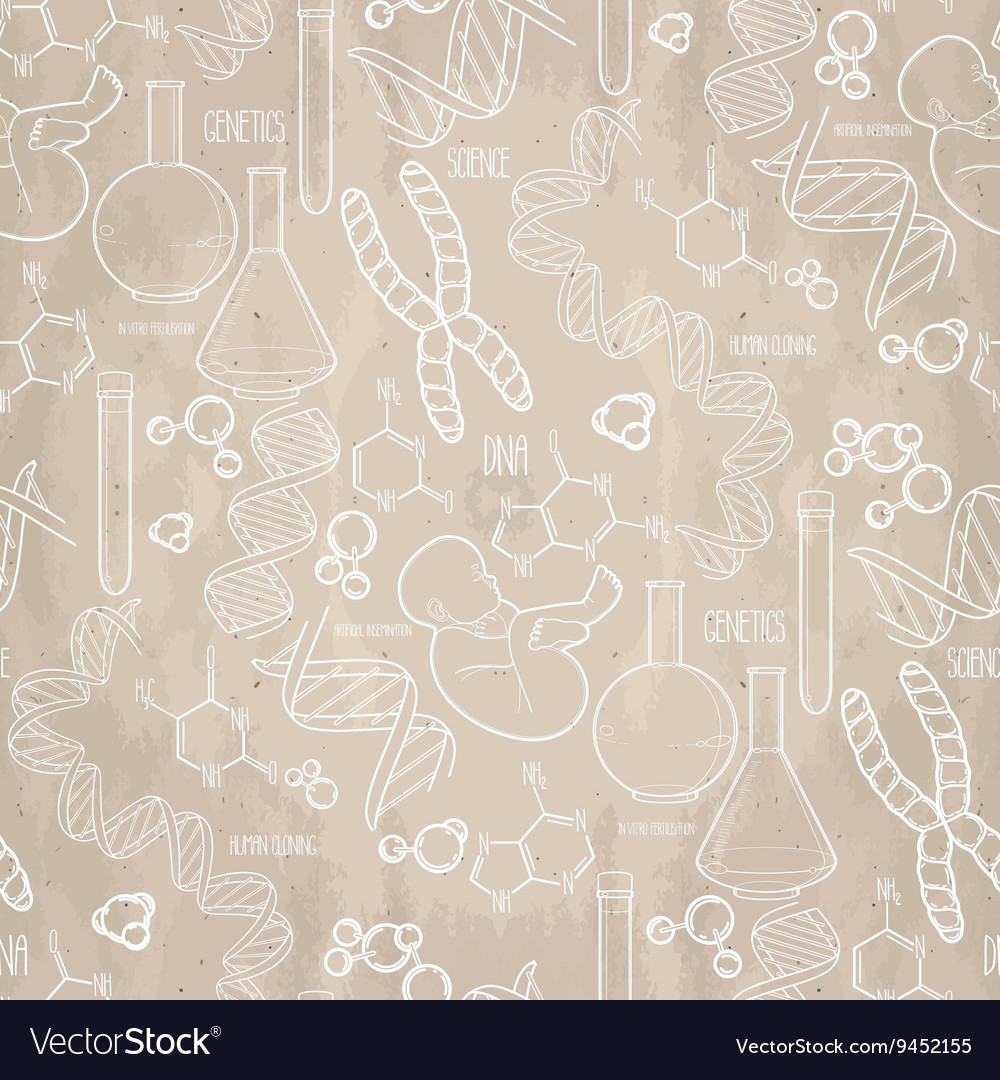 Genetic research pattern Royalty Free Vector Image