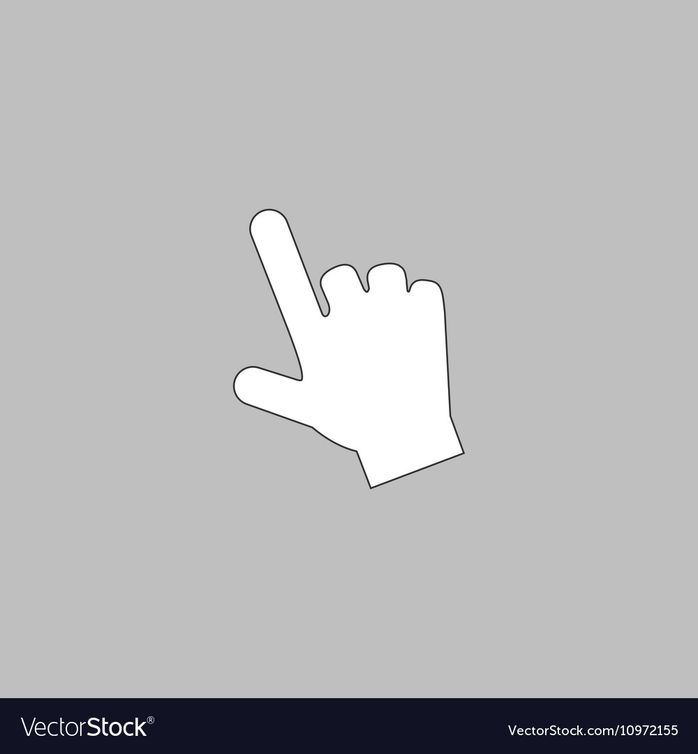 Hand cursor computer symbol Royalty Free Vector Image